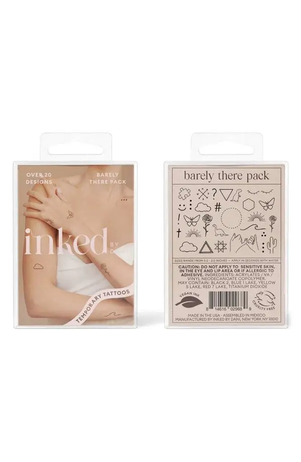 INKED BY DANI Barely There Temporary Tattoos