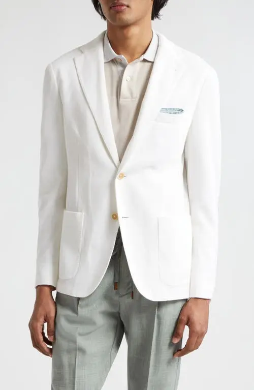 Eleventy Cotton-cashmere Sport Coat With Removable Hooded Bib
