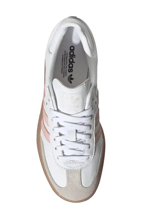 Adidas Sambae Platform Sneakers - White/sandy Pink/flash Red