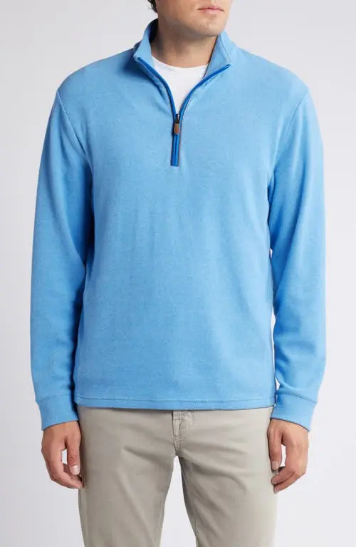 Vineyard Vines Calm Water Quarter Zip Top - Hull Blue