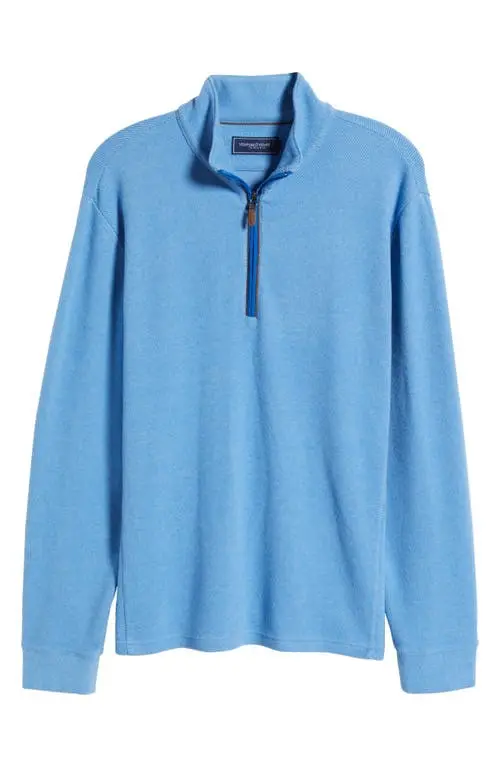 Vineyard Vines Calm Water Quarter Zip Top - Hull Blue