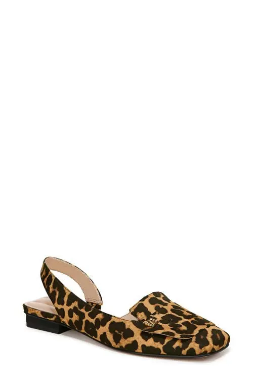 Franco Sarto Teagan Leather Slingback Flats - Brown Multi