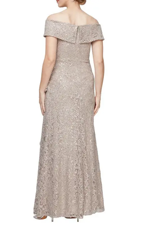 Alex Evenings Sequin Lace Gown