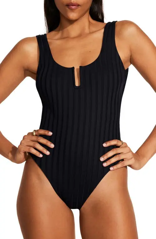 Vitamin A® Ursula U-wire Rib One-piece Swimsuit - Black Superib