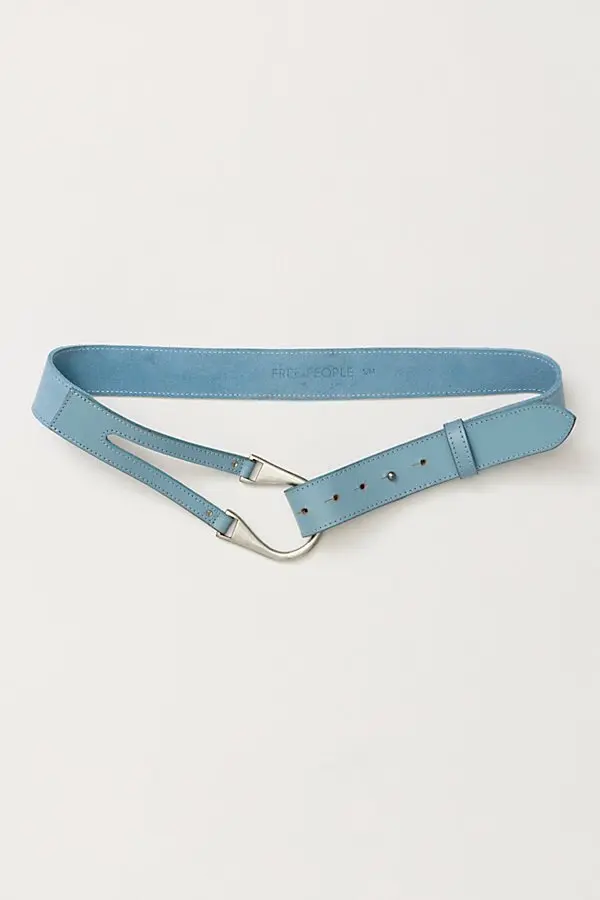 Free People Rising Sun Leather Hip Belt - Salt Water