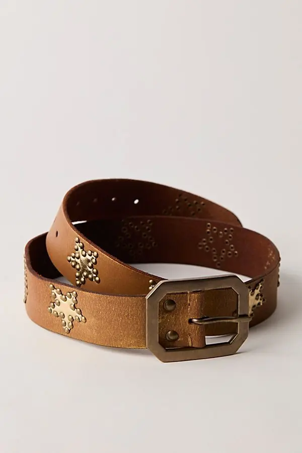 Free People Starcrossed Studded Leather Belt - Holy Grail