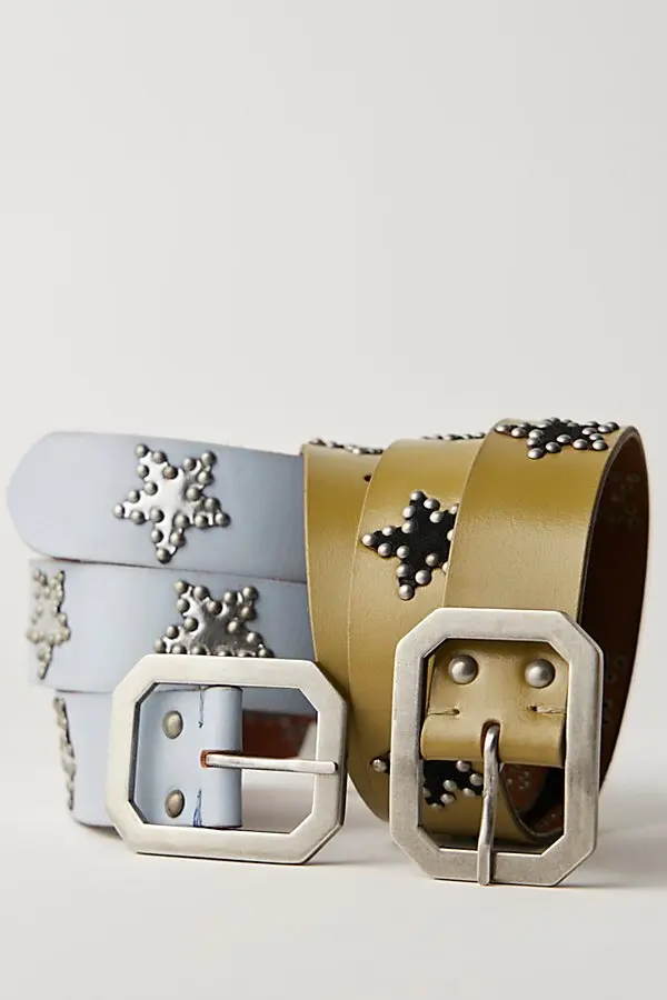 Free People Starcrossed Studded Leather Belt - Royal Honor