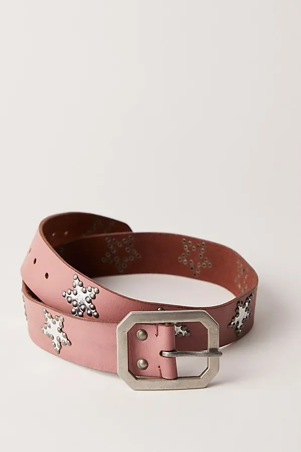 Free People Starcrossed Studded Leather Belt - X's And O's