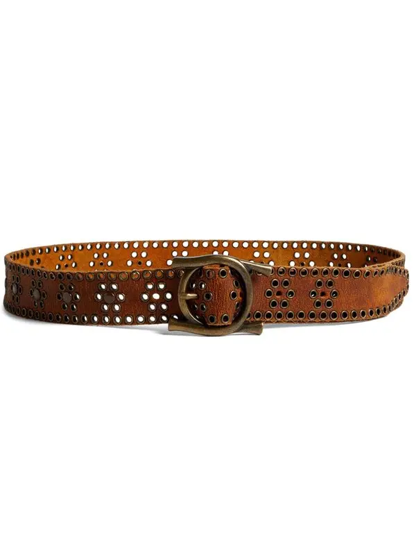 Dsquared2 Eyelet-embellished Leather Belt - Brown