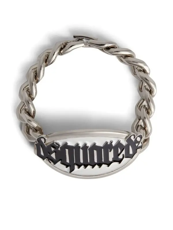 Dsquared2 Logo-engraved Chain Bracelet - Silver