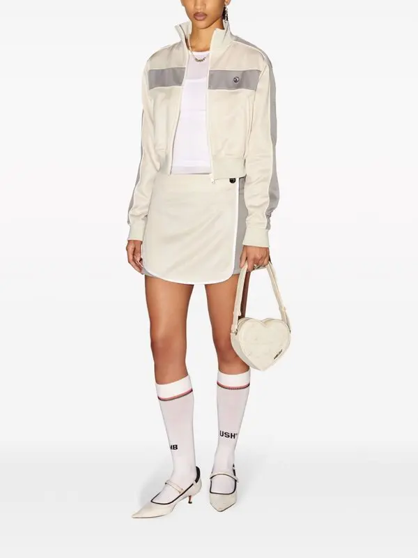 AMBUSH Zip-up Striped Sweatshirt - Neutrals