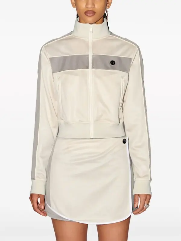 AMBUSH Zip-up Striped Sweatshirt - Neutrals