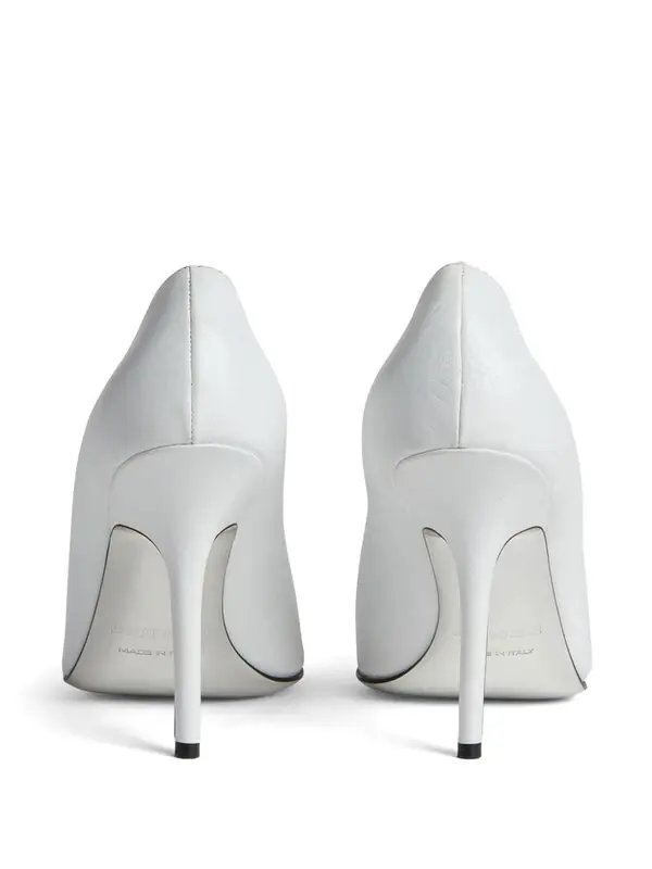 Dsquared2 100mm Logo-plaque Leather Pumps - White