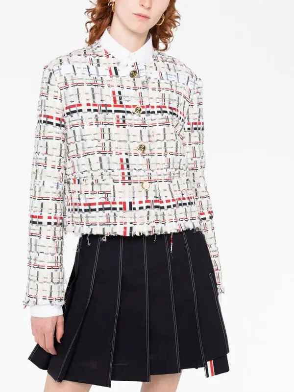 Thom Browne Rwb Stripe Tweed Jacket