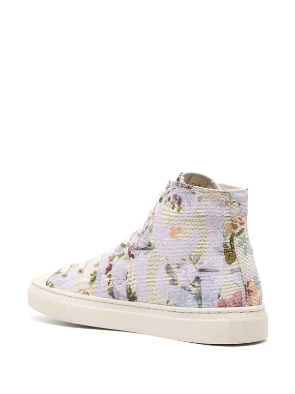 VIVIENNE WESTWOOD Orb-print High-top Sneakers - Purple