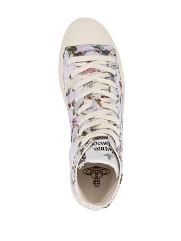 VIVIENNE WESTWOOD Orb-print High-top Sneakers - Purple
