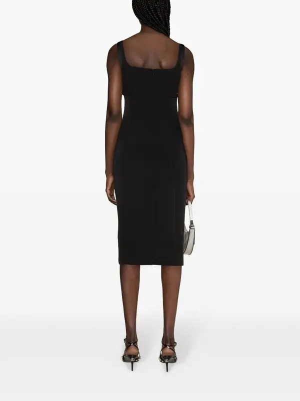 Versace Square-neck Midi Dress