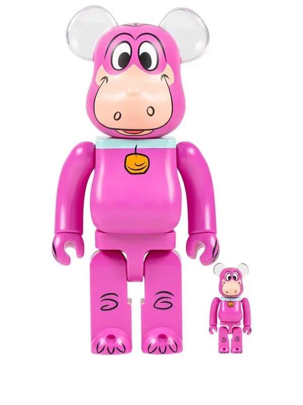 MEDICOM TOY X The Flintstones Dino Be@rbrick 100% And 400% Figure Set - Pink
