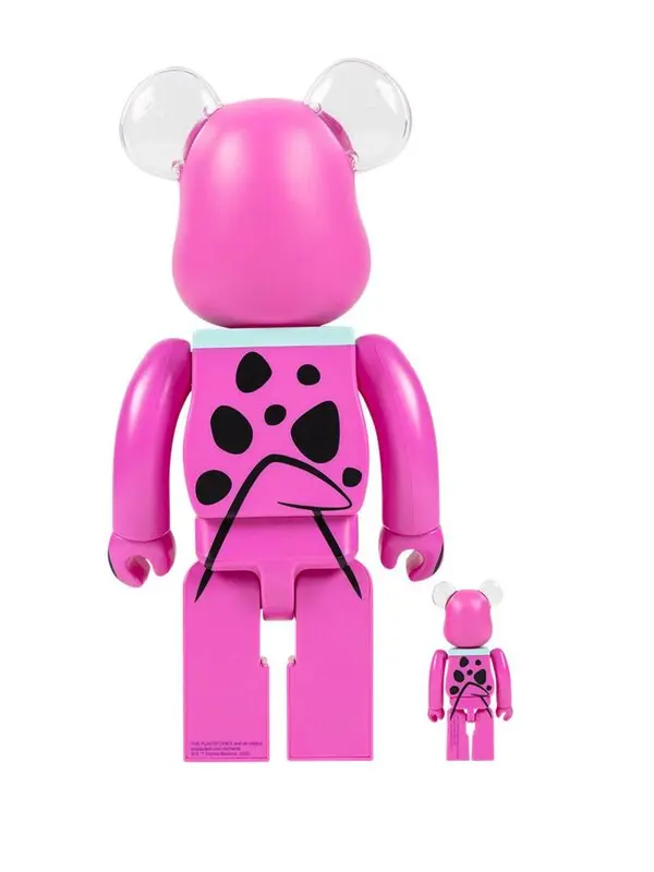 MEDICOM TOY X The Flintstones Dino Be@rbrick 100% And 400% Figure Set - Pink