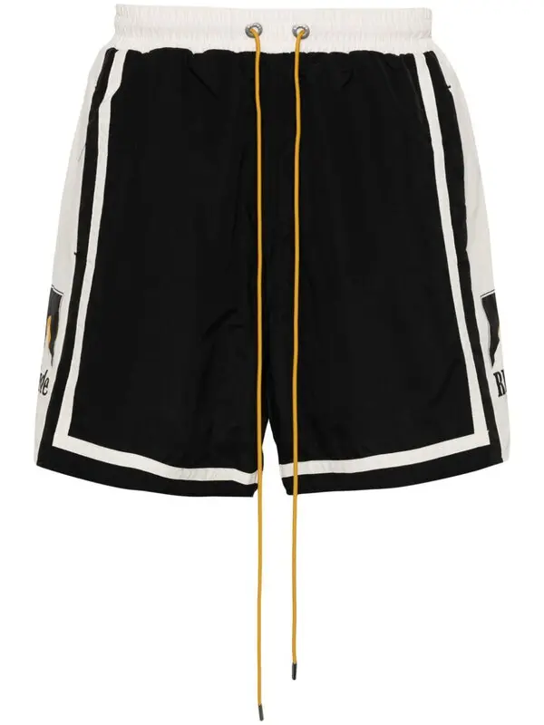 Rhude Colourblock Track Shorts - Black