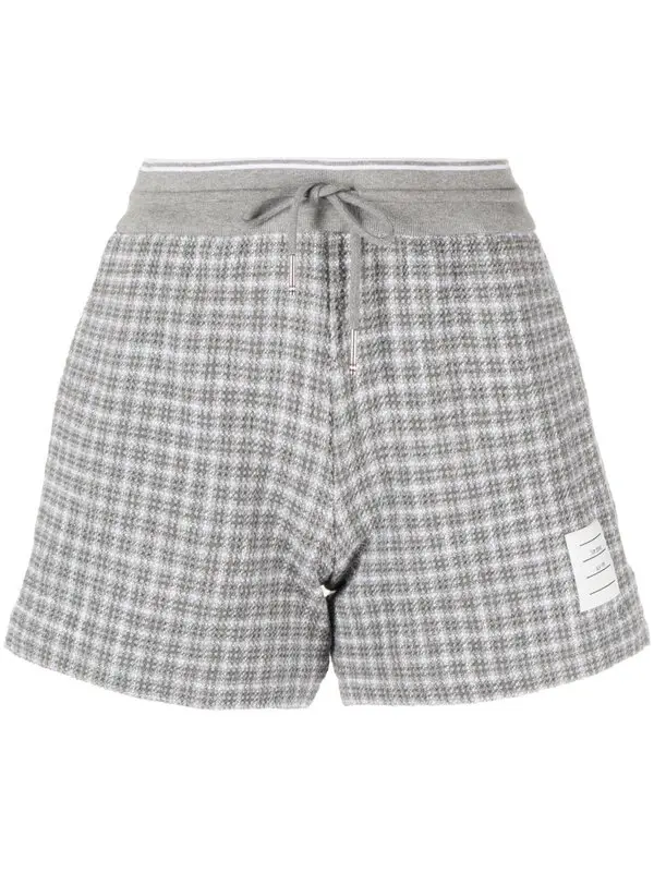 Thom Browne Checked Tweed Track Shorts