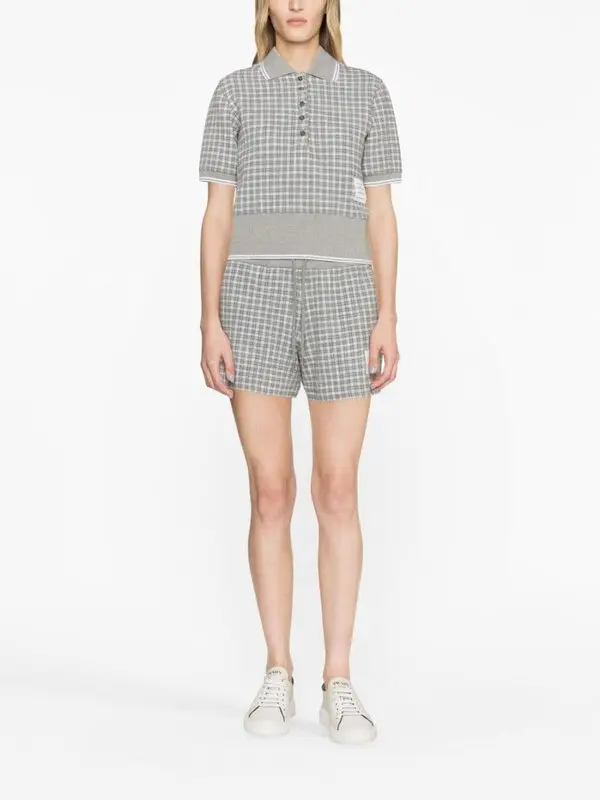 Thom Browne Checked Tweed Track Shorts