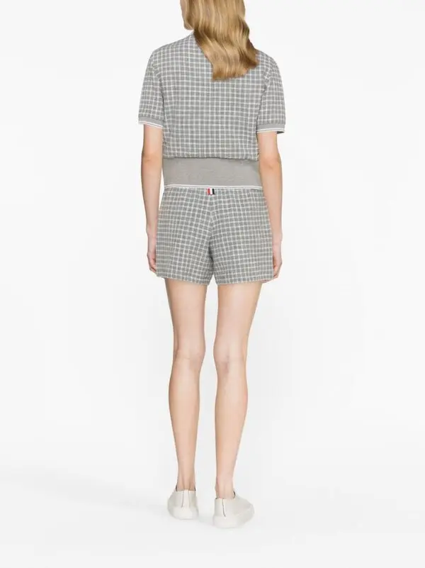 Thom Browne Checked Tweed Track Shorts