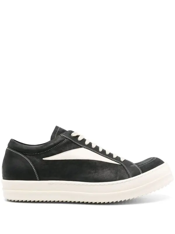 Rick Owens Lace-up Leather Sneakers - Black