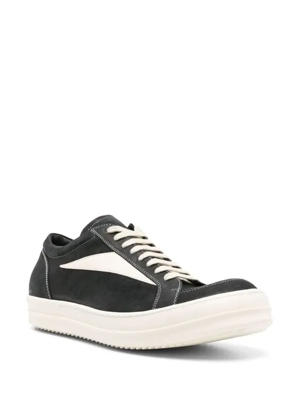 Rick Owens Lace-up Leather Sneakers - Black