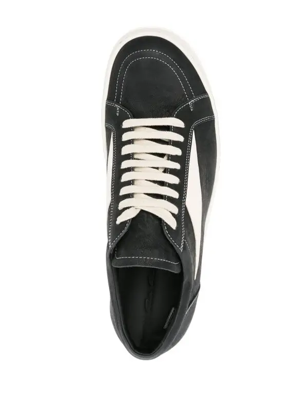 Rick Owens Lace-up Leather Sneakers - Black