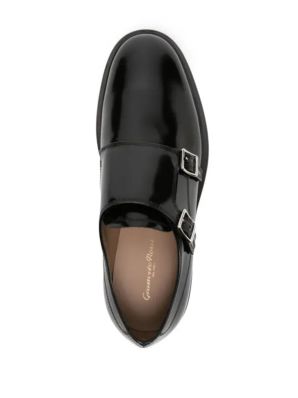 GIANVITO ROSSI Scott Buckled Leather Shoes