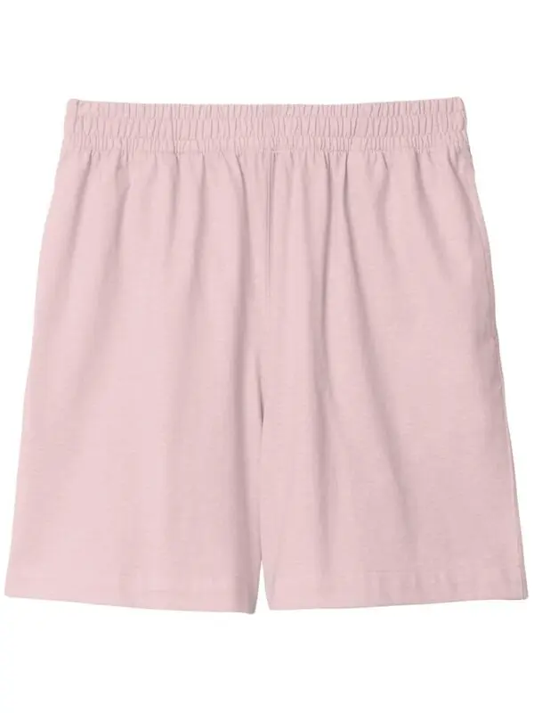 Burberry Equestrian Knight-print Cotton Shorts