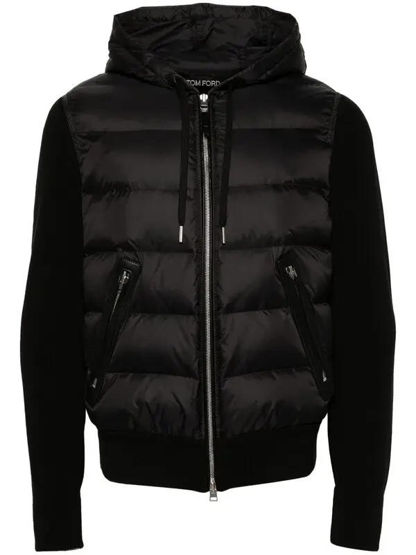 TOM FORD Hooded Knit-paneled Puffer Jacket