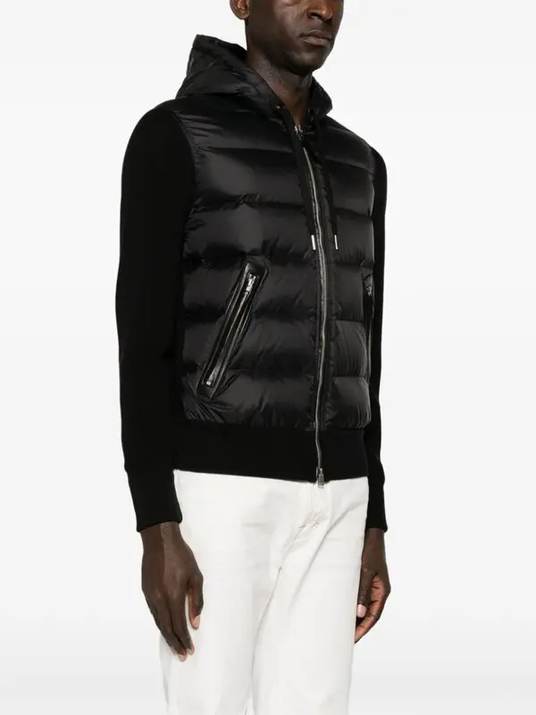 TOM FORD Hooded Knit-paneled Puffer Jacket