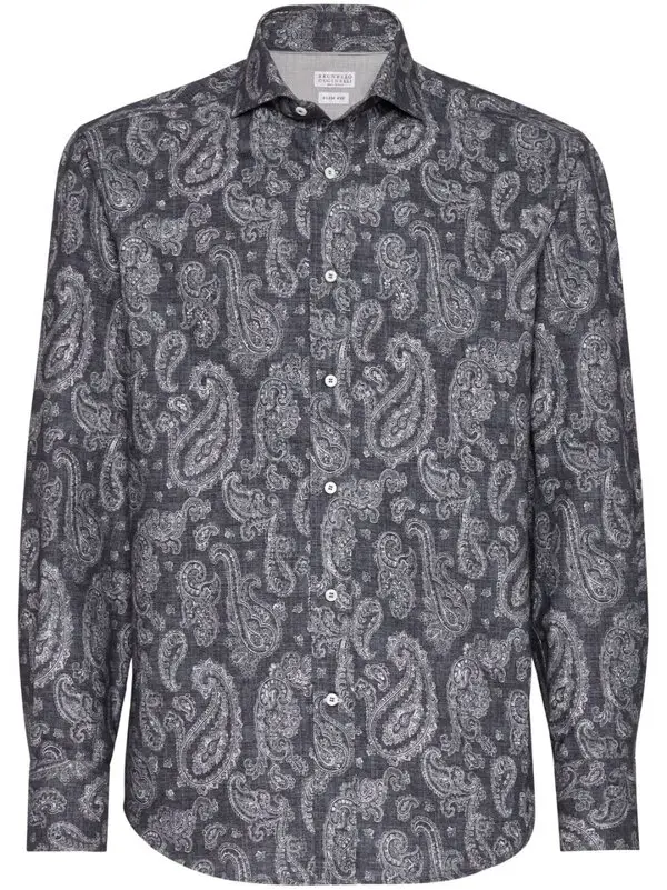 Brunello Cucinelli Paisley-print Cotton Shirt