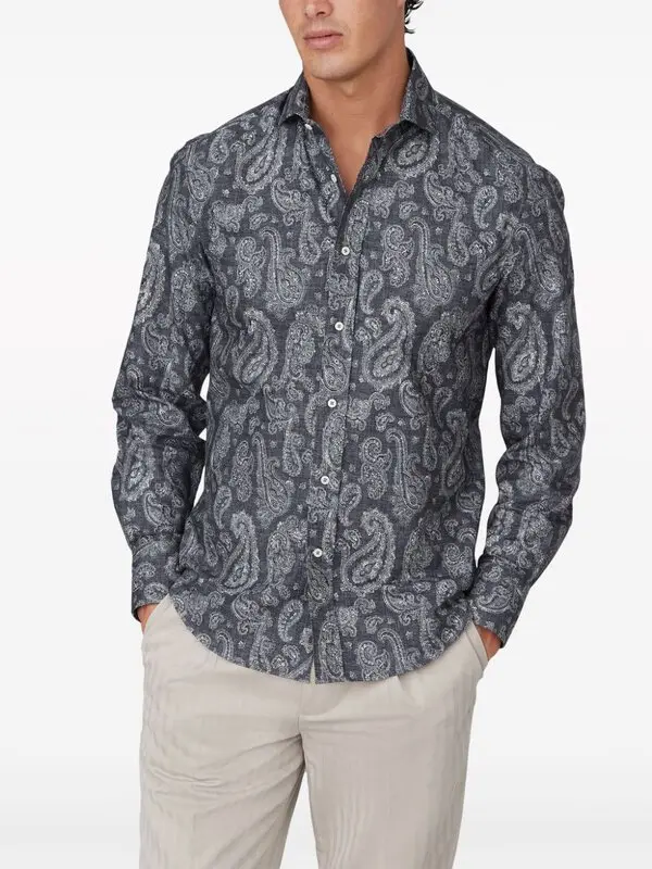 Brunello Cucinelli Paisley-print Cotton Shirt