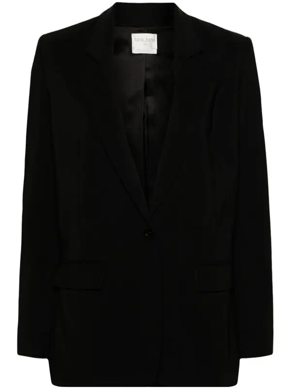 FORTE_FORTE Tailored Single-breasted Blazer - Black