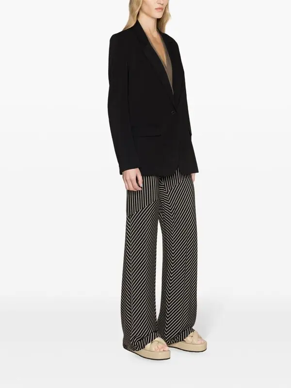 FORTE_FORTE Tailored Single-breasted Blazer - Black