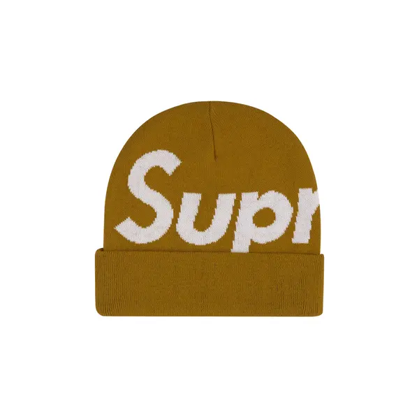 Supreme Big Logo Beanie - Gold