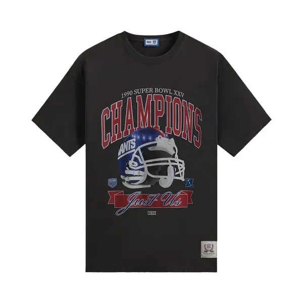 Kith For The Nfl: Giants Superbowl Vintage Tee - Black