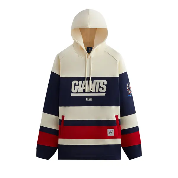 Kith For The Nfl Giants Delk Hockey Hoodie History - Cream