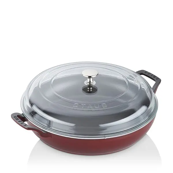 STAUB 3.5-quart Braiser With Glass Lid - Grenadine