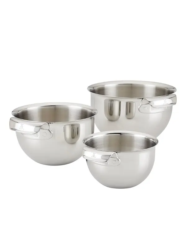 HESTAN Provisions 3-piece Stainless Steel Mixing Bowl Set - Silver