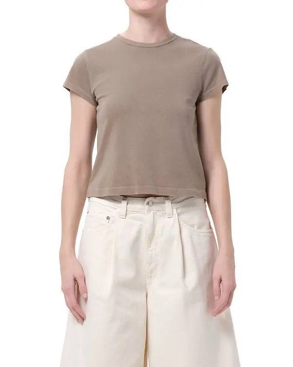 AGOLDE Adine Cotton Shrunken Tee - Trail