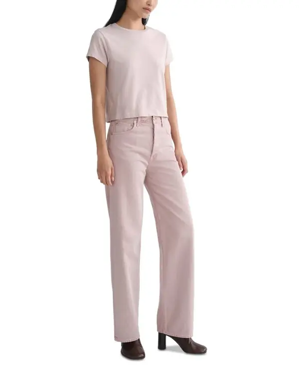 AGOLDE Adine Cotton Shrunken Tee - Wallflower
