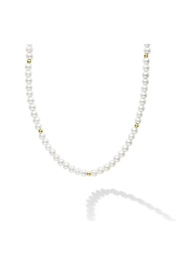 Lagos Kinder Pearl Necklace - Gold