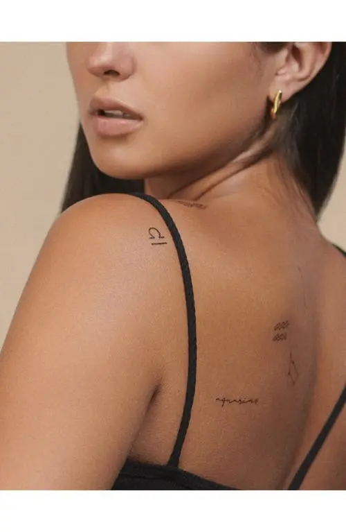 INKED BY DANI Air Zodiac Temporary Tattoos - Black