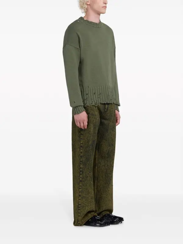 Marni Marble-dyed Wide-leg Jeans