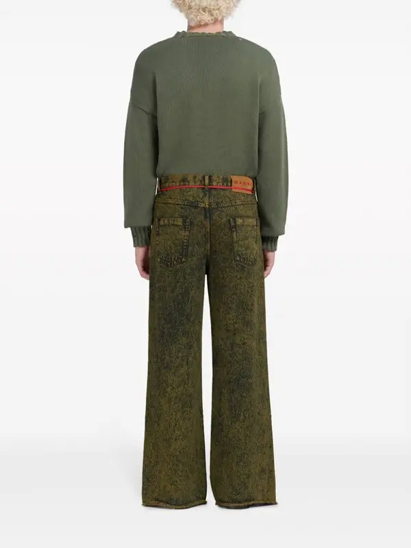 Marni Marble-dyed Wide-leg Jeans