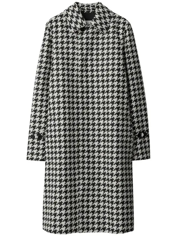 Burberry Houndstooth Twill Car Coat